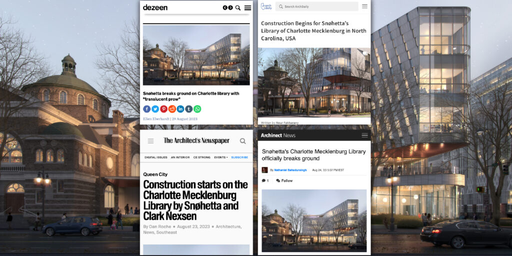 Construction of new Main Library makes national design news – Charlotte ...